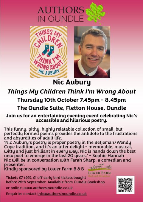 Nic Aubury ‘Things My Children Think I’m Wrong About’ | Creative Oundle
